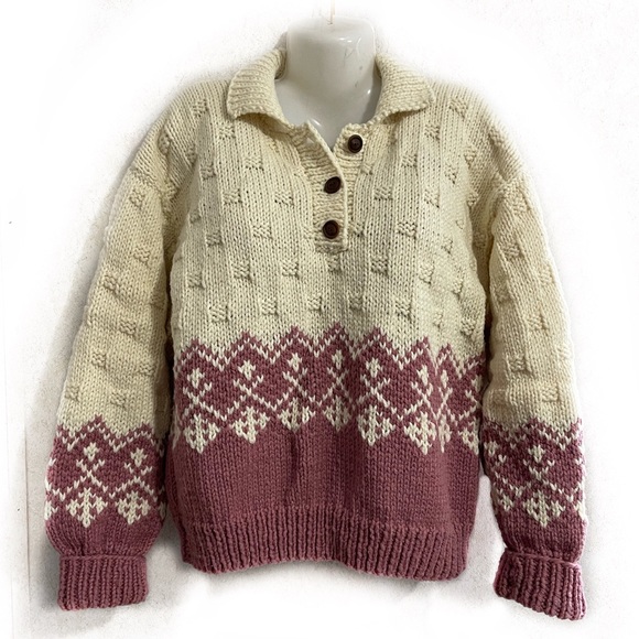 Hand Crafted | Sweaters | Handmade Chunky Knit Cottage Core Sweater ...